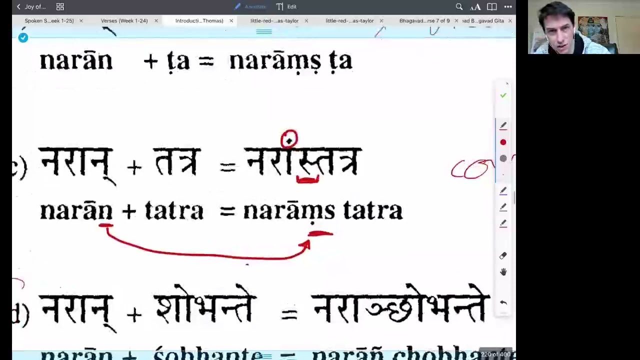 Lesson 37 - Sanskrit for Beginners Course: Nouns ending in -an (atman)